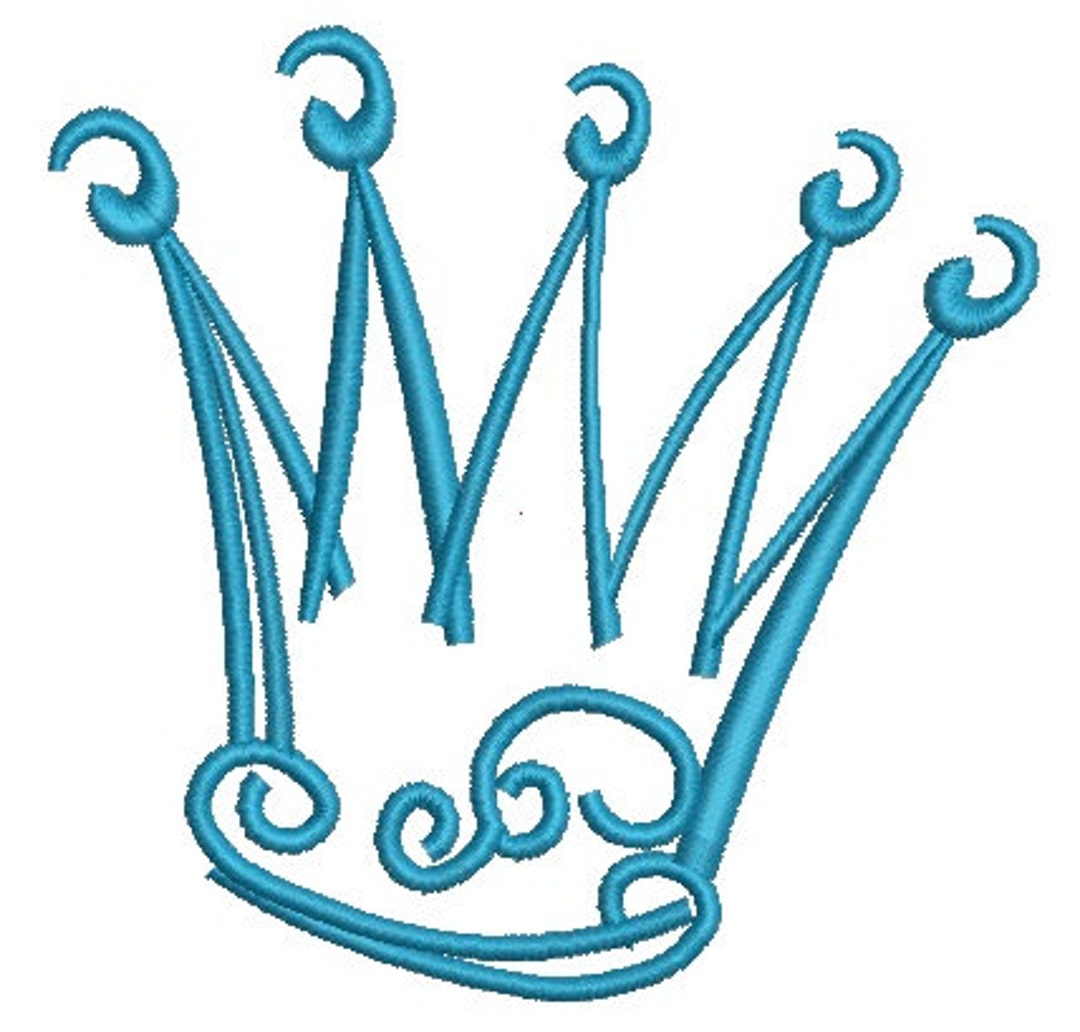 Prince Crown Design Embroidery File - Instant Download - Etsy