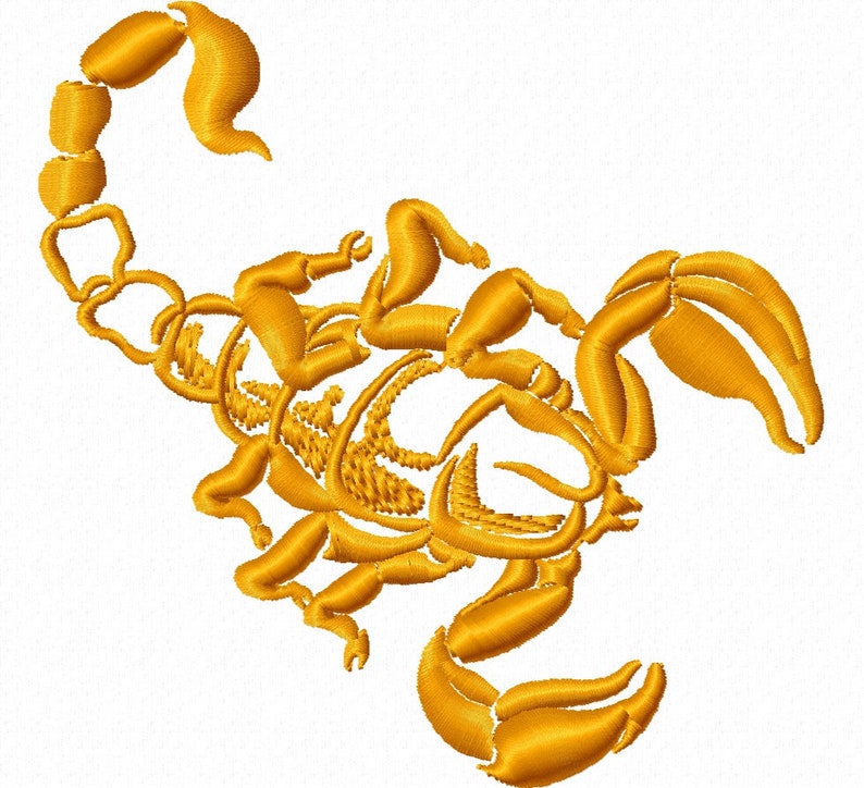 Scorpio Machine Embroidery Design 2 Sizes Included Tested - Etsy