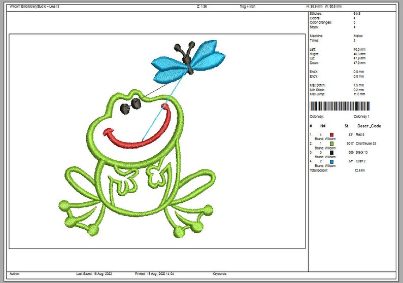Cute Frog Machine Embroidery Machine Embroidery Design - Etsy