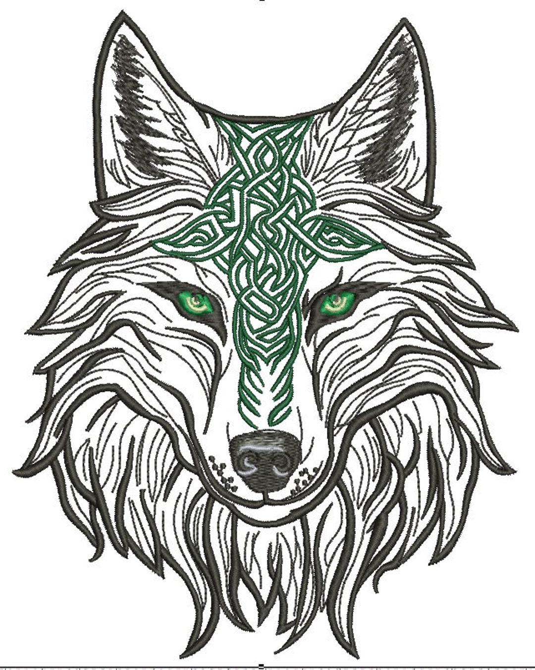 Celtic Wolf Face Machine Embroidery Design/ INSTANT DOWNLOAD This is ...