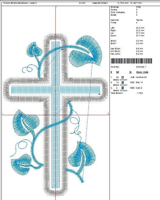 Cross Machine Embroidery Design Machine Embroidery Design - Etsy UK