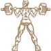 Woman Body Builder Machine Embroidery Design, Instant Download - Etsy