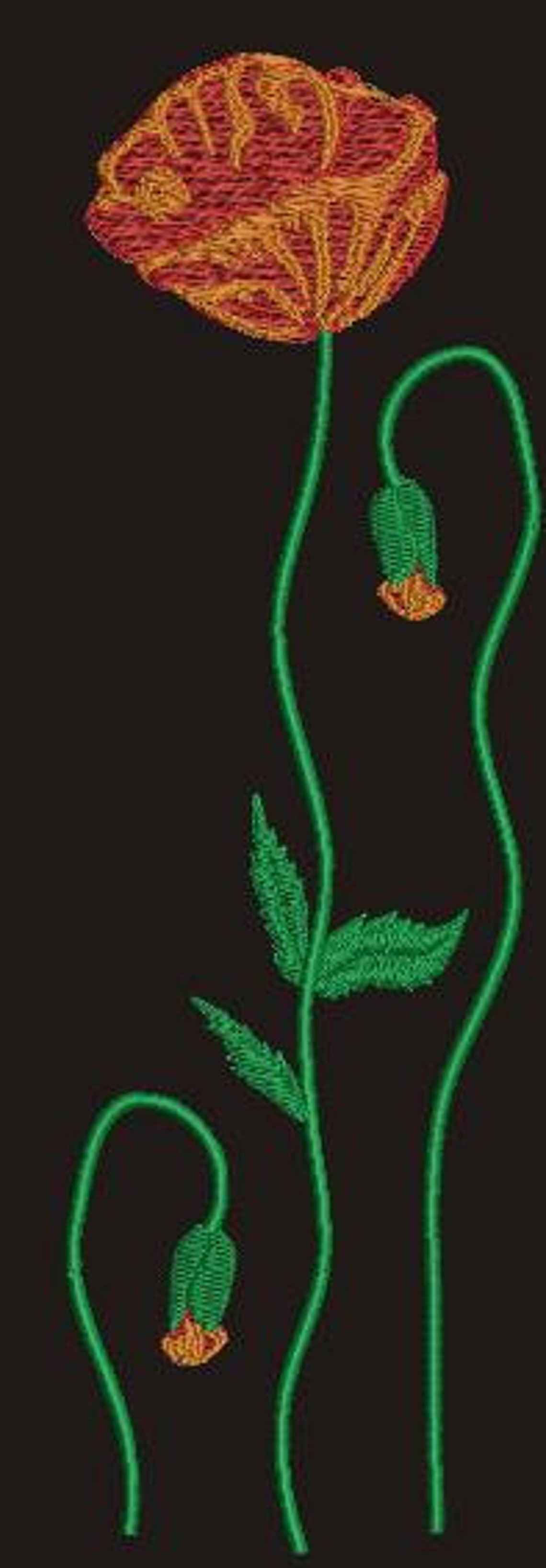 Poppies Machine Embroidery Designs Set - Etsy