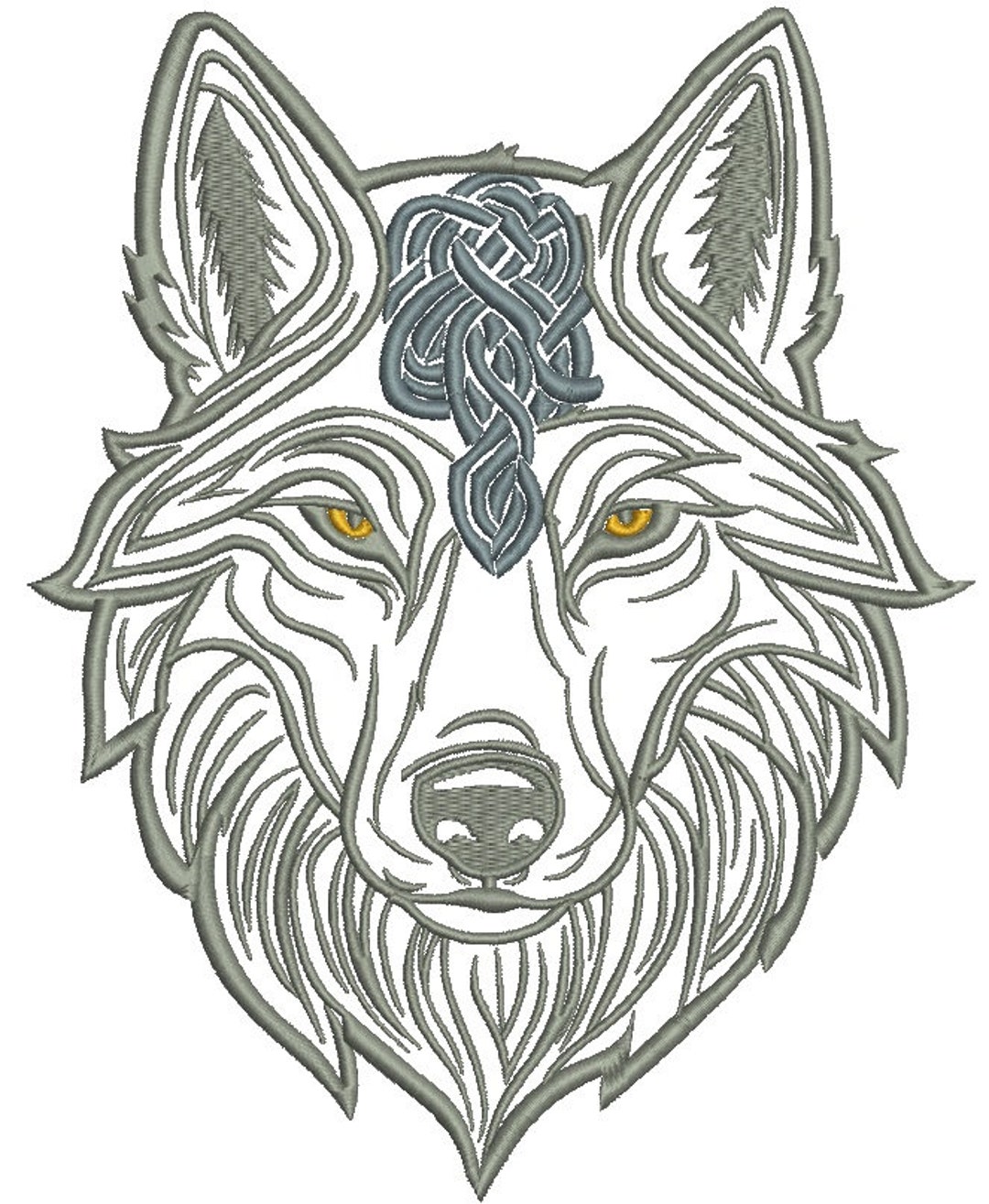Celtic Wolf Face Machine Embroidery Design/ INSTANT DOWNLOAD This is Not a Real Product - It's a ...