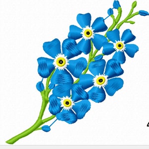 Forget-me-not Bunch - Machine Embroidery Design, Design Tested. - Etsy