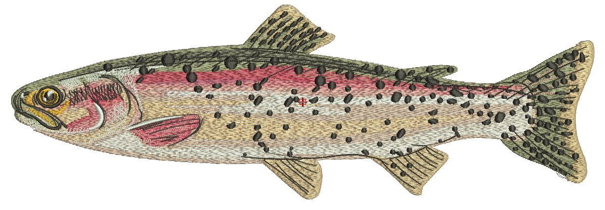 Cutthroat Trout Fisherman Embroidery Design - Etsy