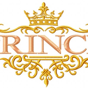 PRINCE Crown Machine Embroidery Design Instantly Download - Etsy