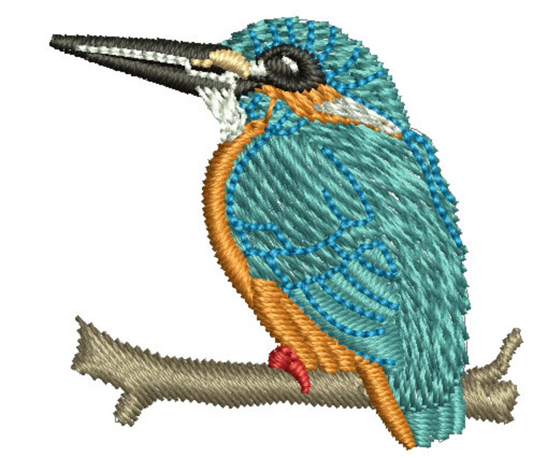 Kingfisher Machine Embroidery Design Tested - Etsy UK