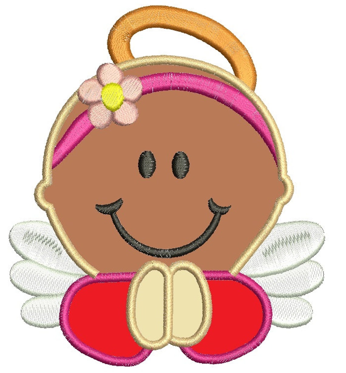 Little Angel Applique Machine Embroidery Design 3 Sizes - Etsy
