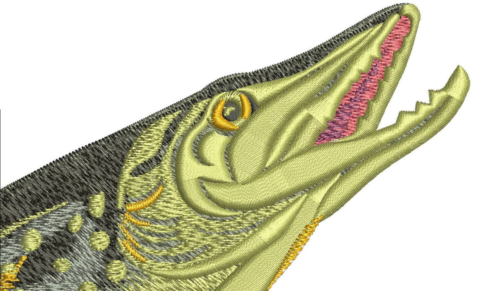 Pike Machine Embroidery Design Instant Download | Etsy