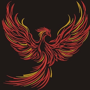 Phoenix Firebird Machine Embroidery Design / INSTANT DOWNLOAD / - Etsy