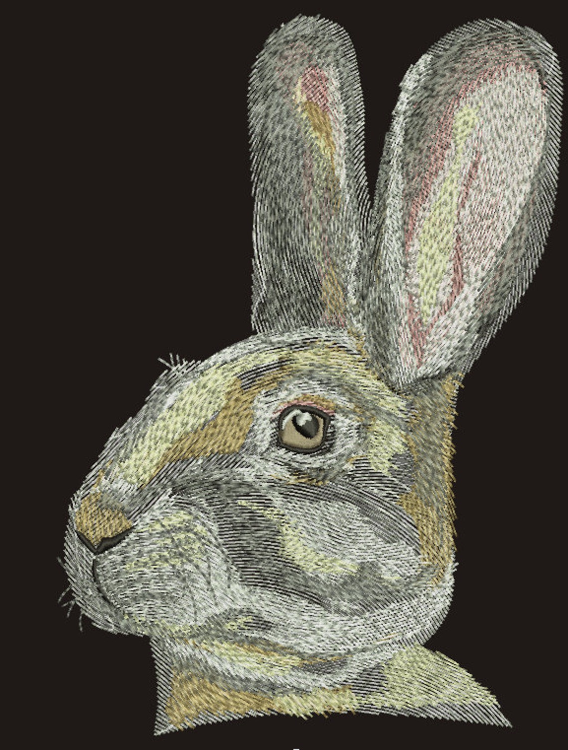 Rabbit Wild Hare Machine Embroidery Design Tested - Etsy