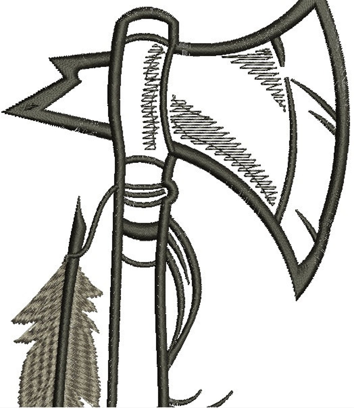Tomahawk and Feather Machine Embroidery Design Instant - Etsy