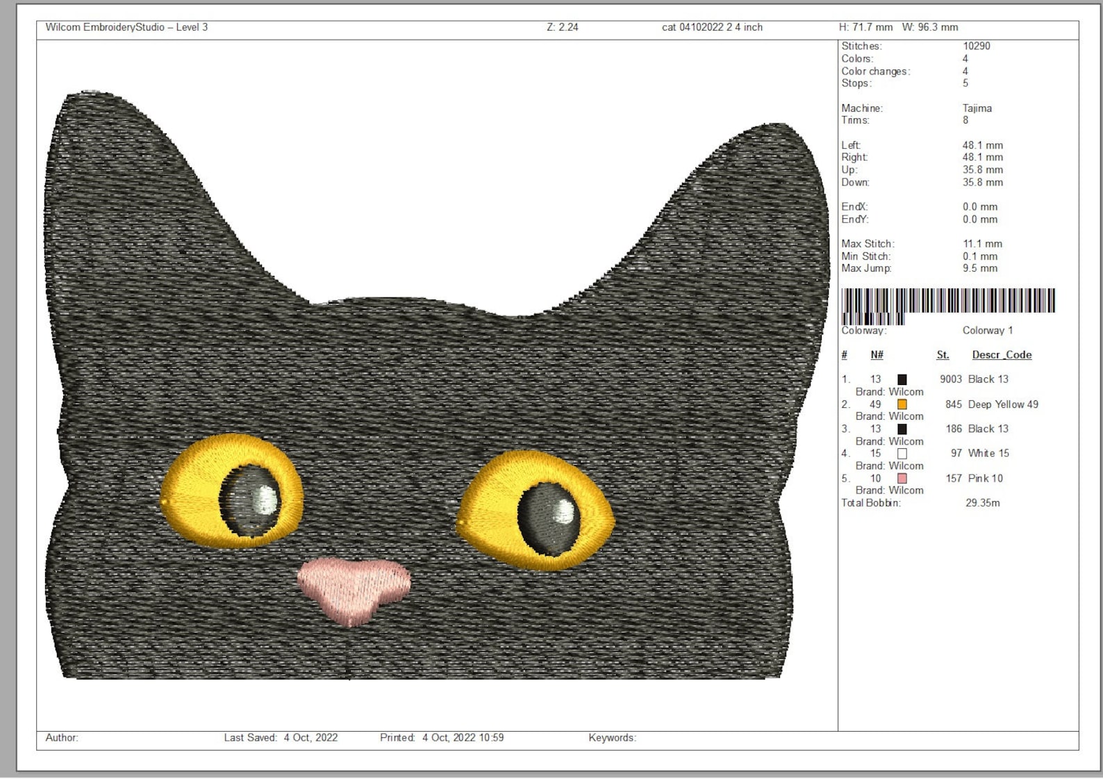 Peeking Black Cat Machine Embroidery Designs Tested - Etsy