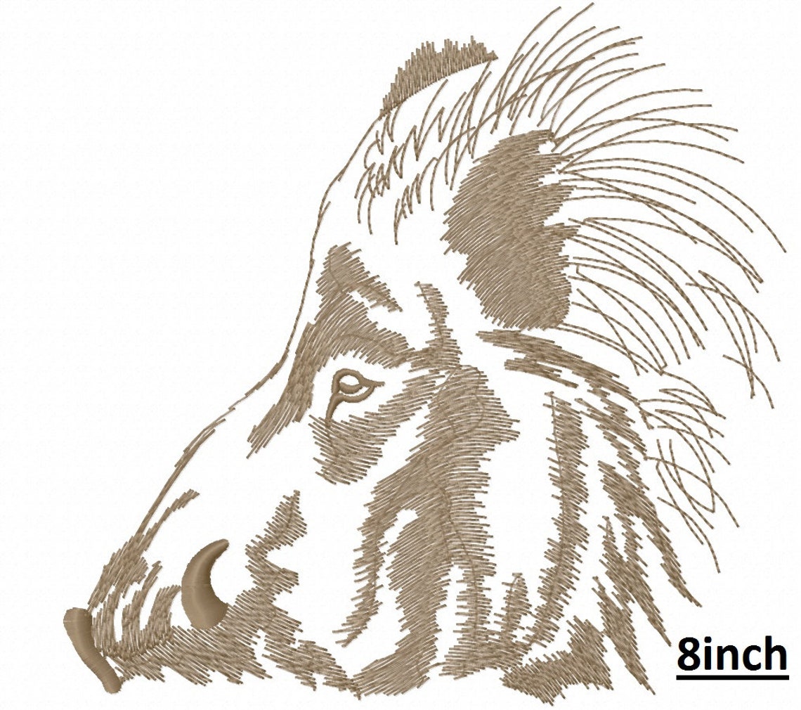 Wild Boar Head Machine Embroidery Designs INSTANT DOWNLOAD - Etsy