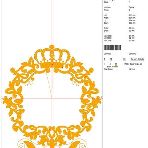 Crown and Floral Frame for Monogram Machine Embroidery Design - Etsy