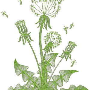Dandelion Machine Embroidery Designs - Three Sizes - Etsy