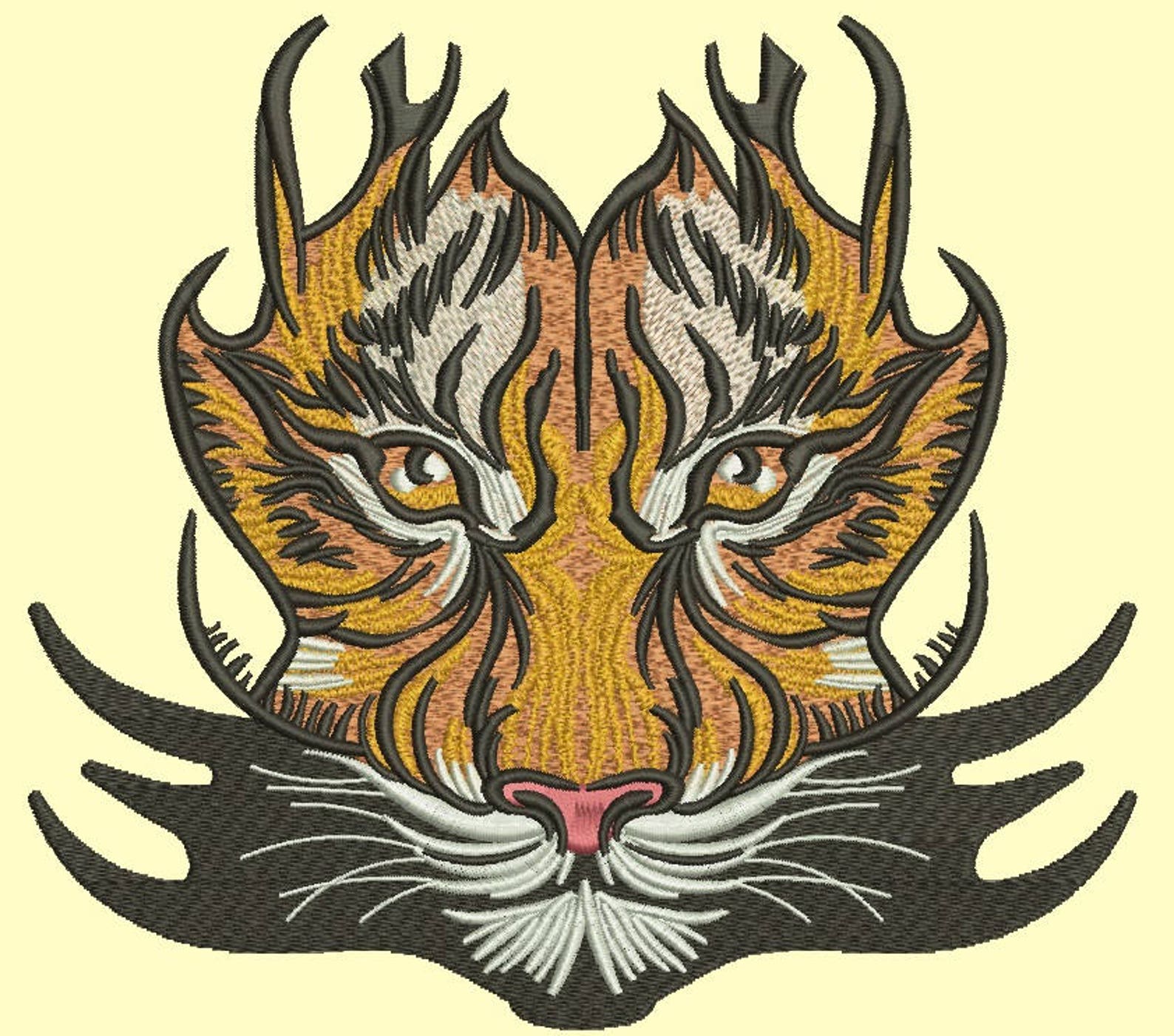 Tiger Machine Embroidery Design Tested - Etsy
