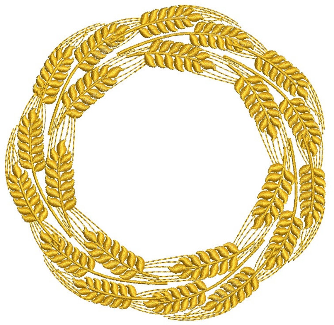 Ears of Wheat Frame for Monogram Machine Embroidery Design - Etsy