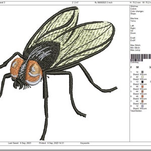 Realistic Fly Machine Embroidery Designs INSTANT DOWNLOAD - Etsy