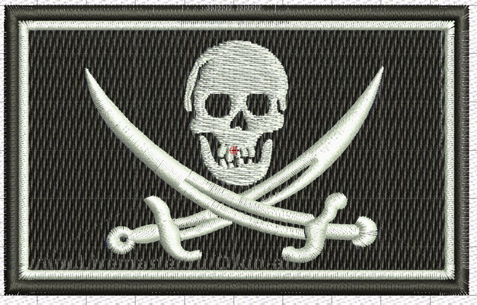 Jolly Roger Patch / Chevron Machine Embroidery Design - Etsy