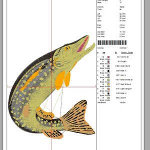 Pike Machine Embroidery Design Instant Download - Etsy