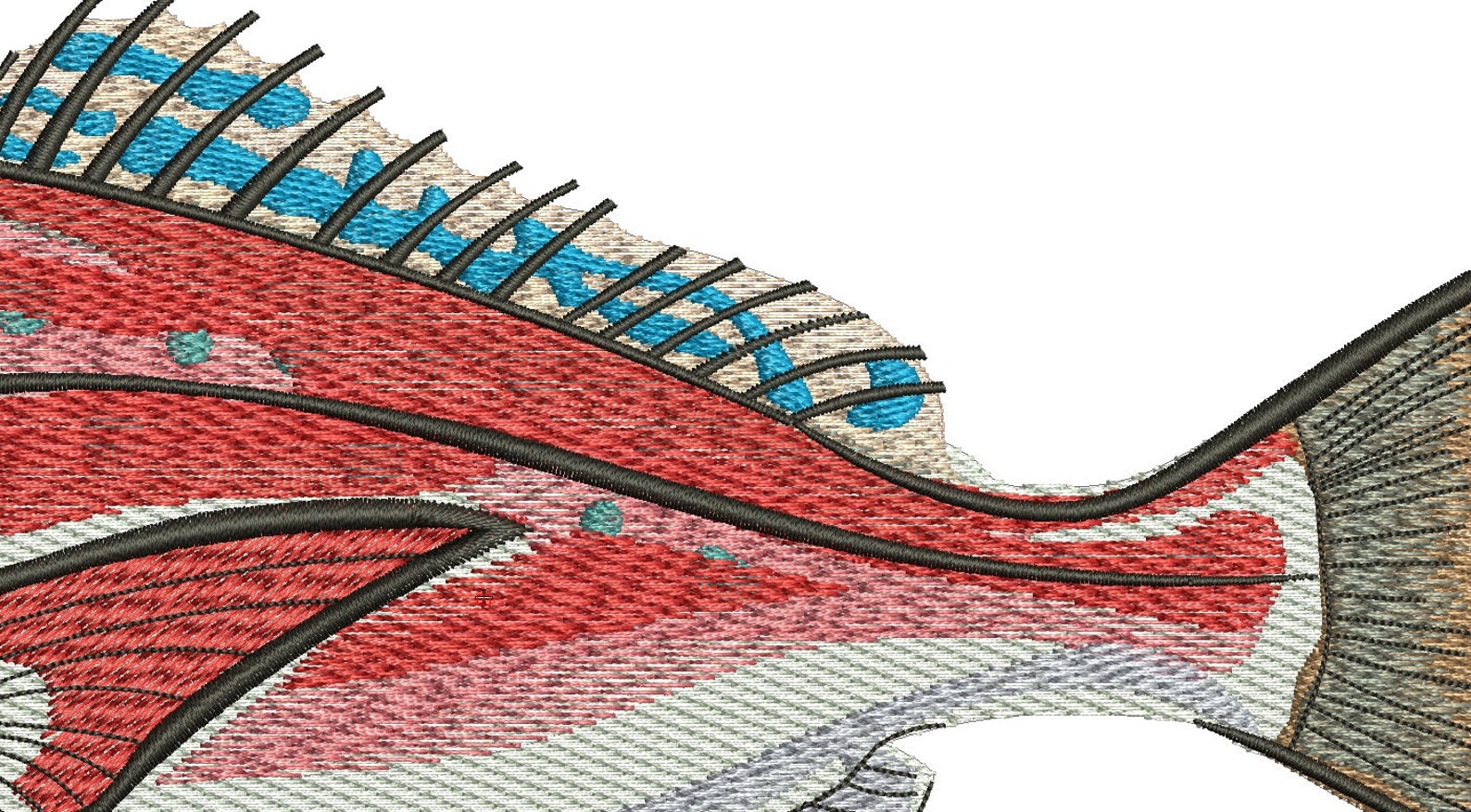 Red Snapper Fish Embroidery Design Instant Download Digital | Etsy