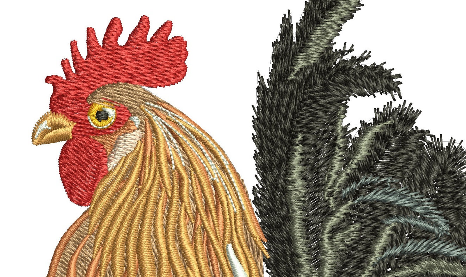 Rooster Machine Embroidery Design - Etsy
