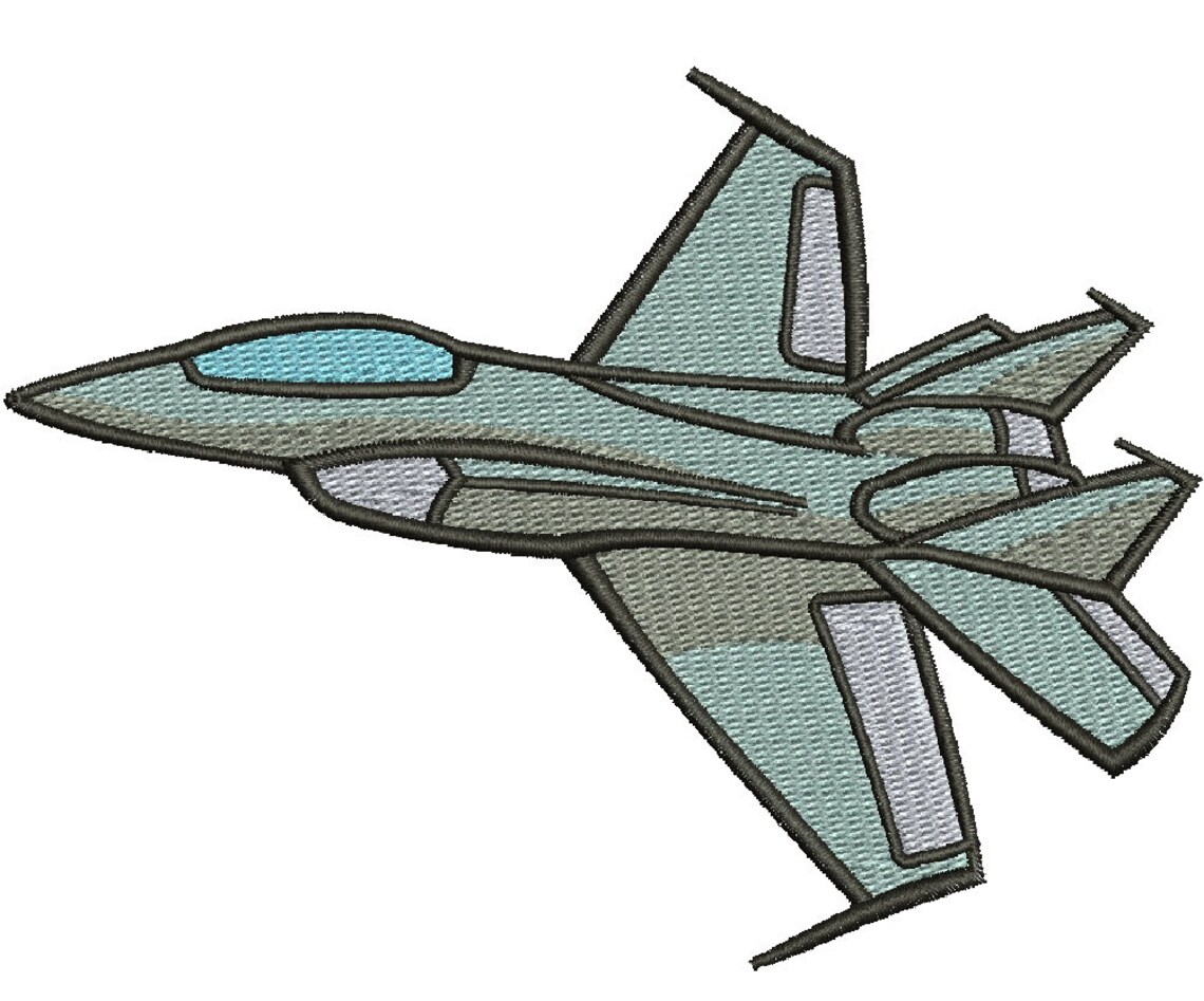 Fighter Aircraft Machine Embroidery Design - Etsy
