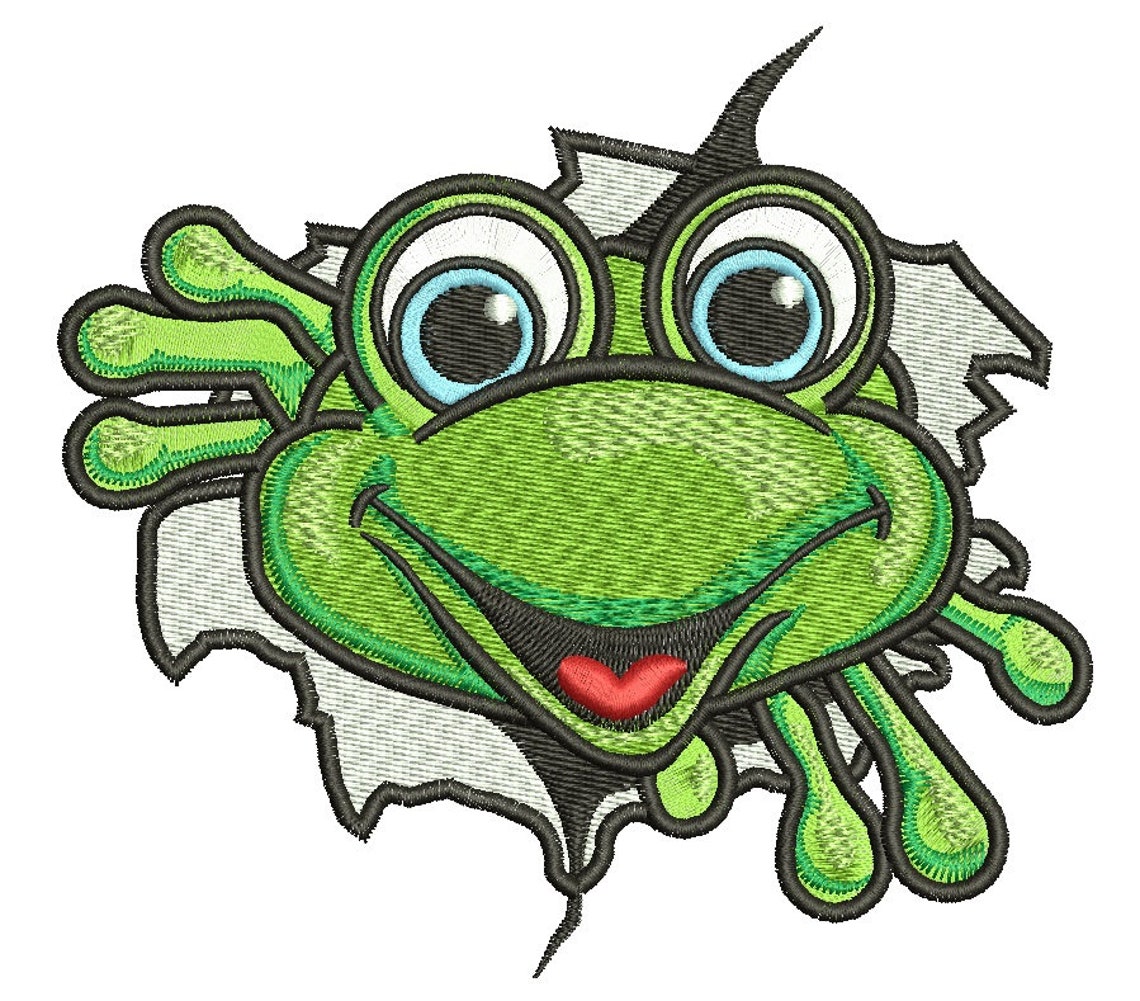 Cute Frog Machine Embroidery Design Tested - Etsy