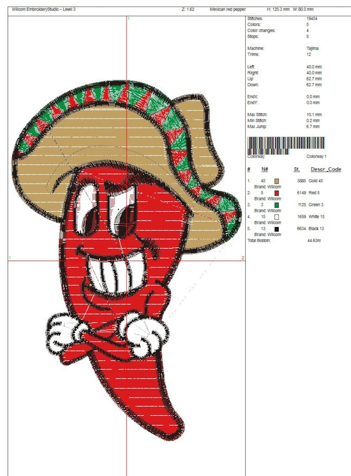 Red Pepper Machine Embroidery Designs - Etsy