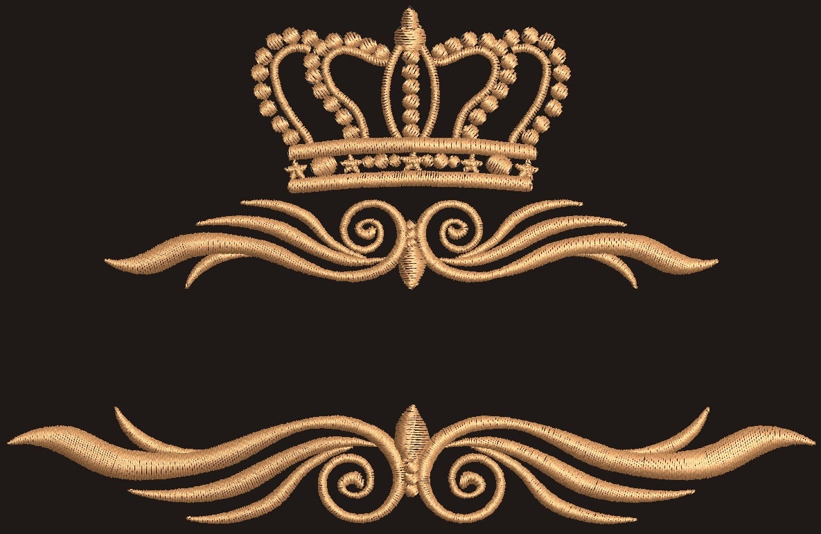 Crown Embroidery Design Instant Download | Etsy