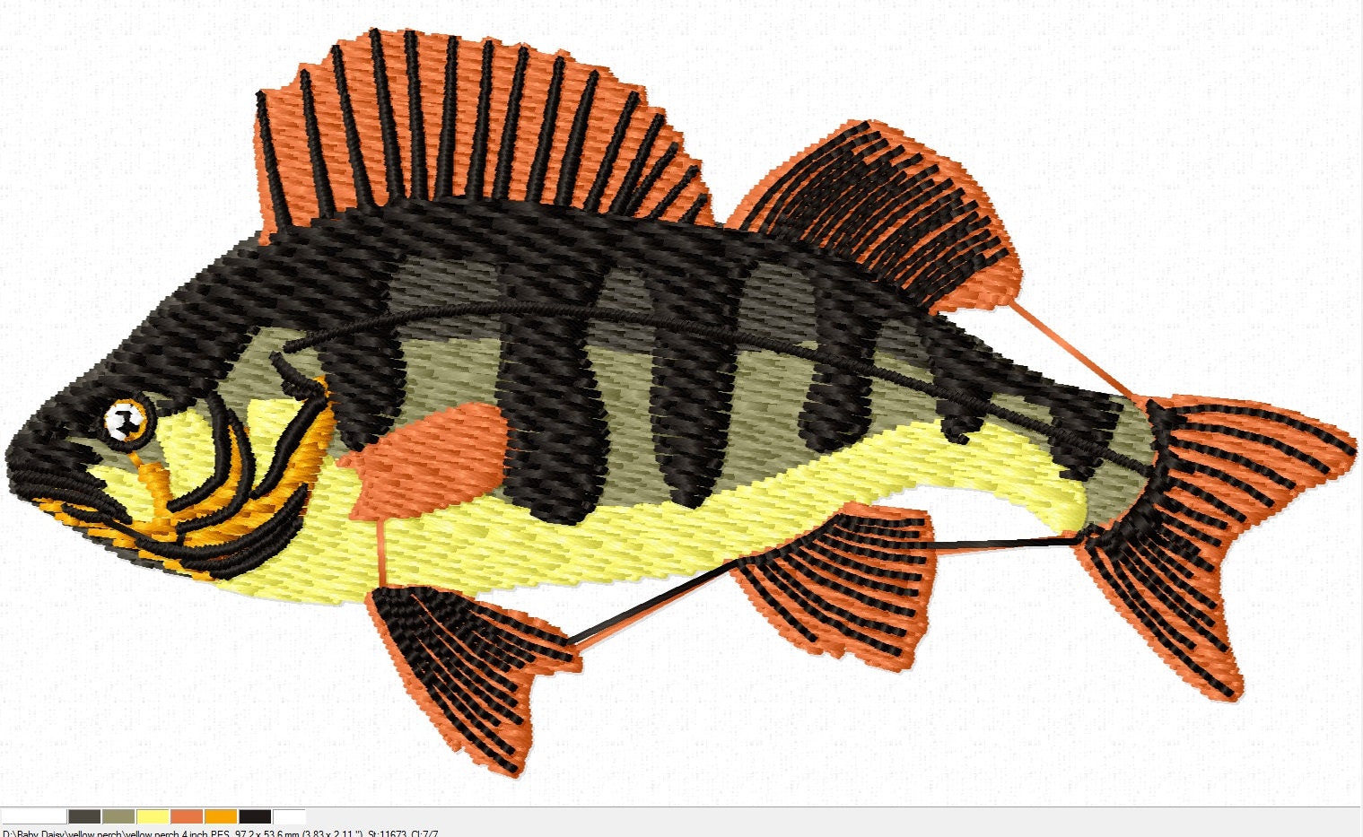 Perch Machine Embroidery Design Instant Download - Etsy