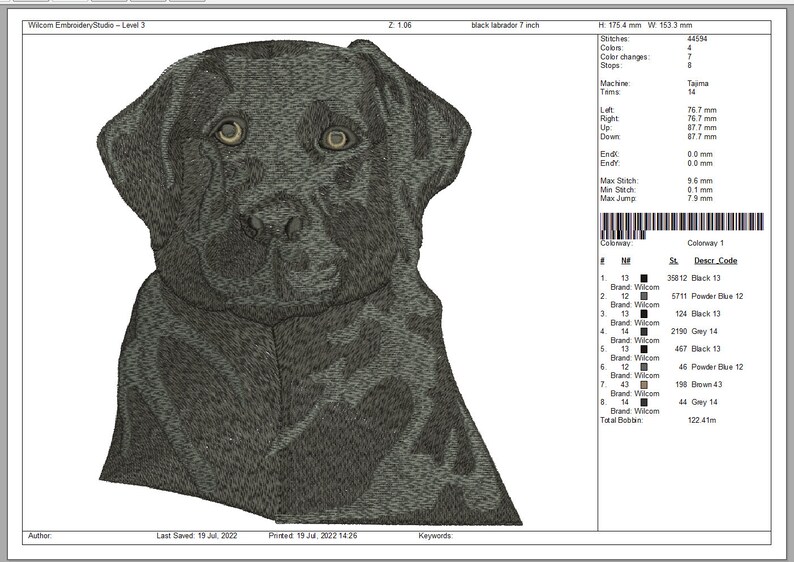 Black Labrador Retriever Machine Embroidery Design - Etsy