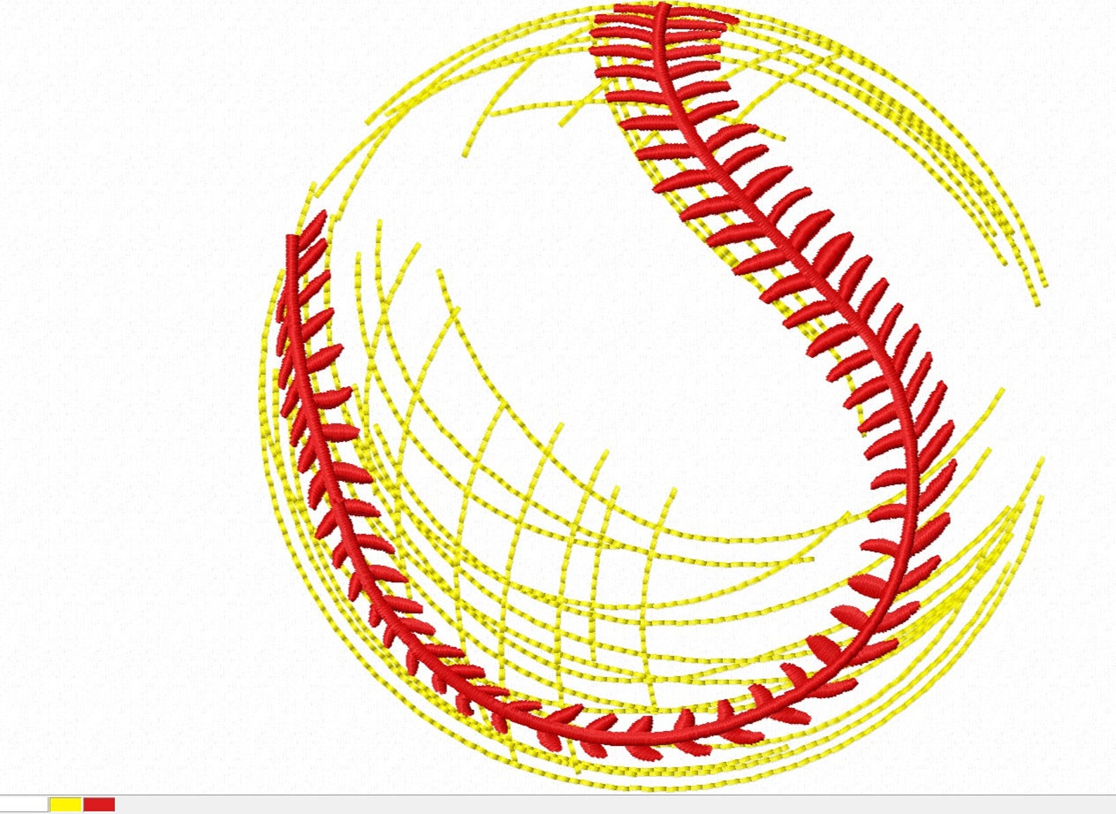 Softball Ball Machine Embroidery Design - Etsy