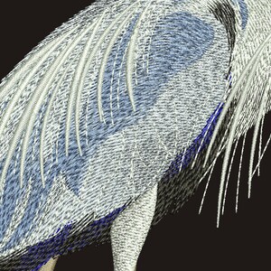 White Heron Embroidery Design - Etsy