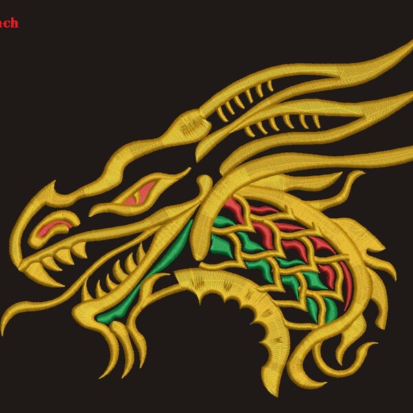 Dragon Embroidery - Etsy