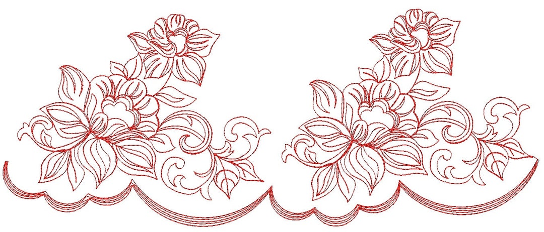 Border Embroidery Pattern , Festoon - Machine Embroidery Designs - Etsy
