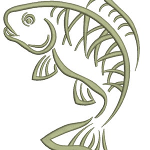 Big Fish Embroidery Design - Instant Download Digital File - Machine ...