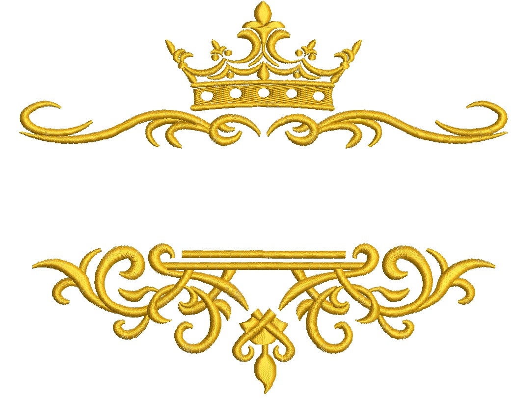 Open Space for a Name Crown and Pattern Machine Embroidery - Etsy
