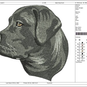 Black Dog Labrador Retriever Machine Embroidery Design - Etsy