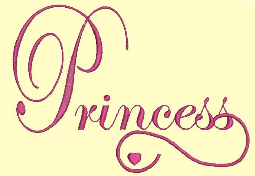 Princess - Two Inscriptions - Machine Embroidery Designs Set - Etsy