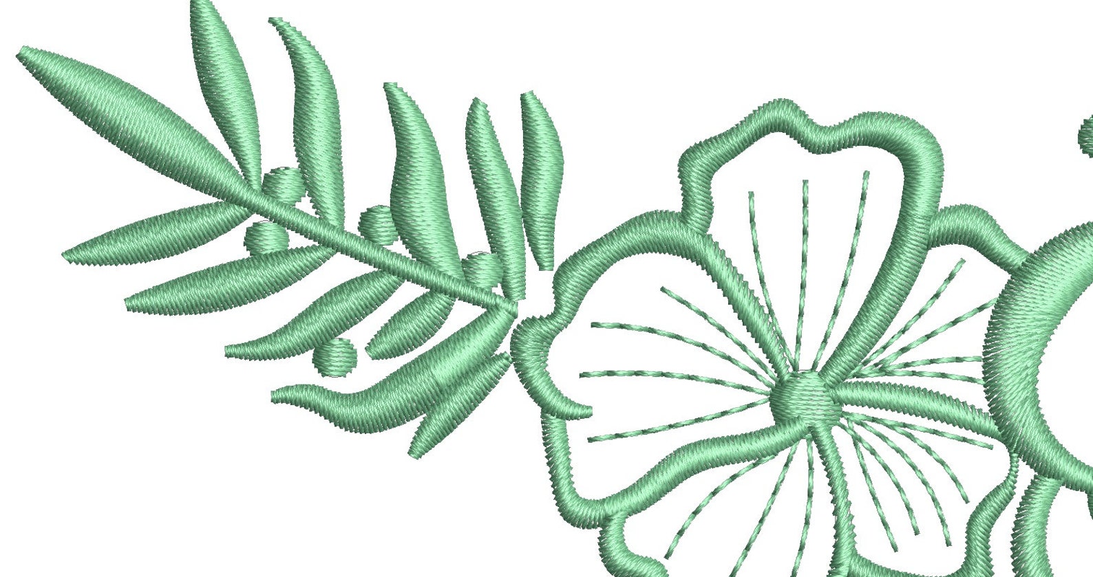 Floral Pastel Ornament Border Floral Festoon Embroidery | Etsy