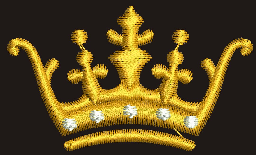 Small Gold Crown Embroidery Design Instantly Download - Etsy