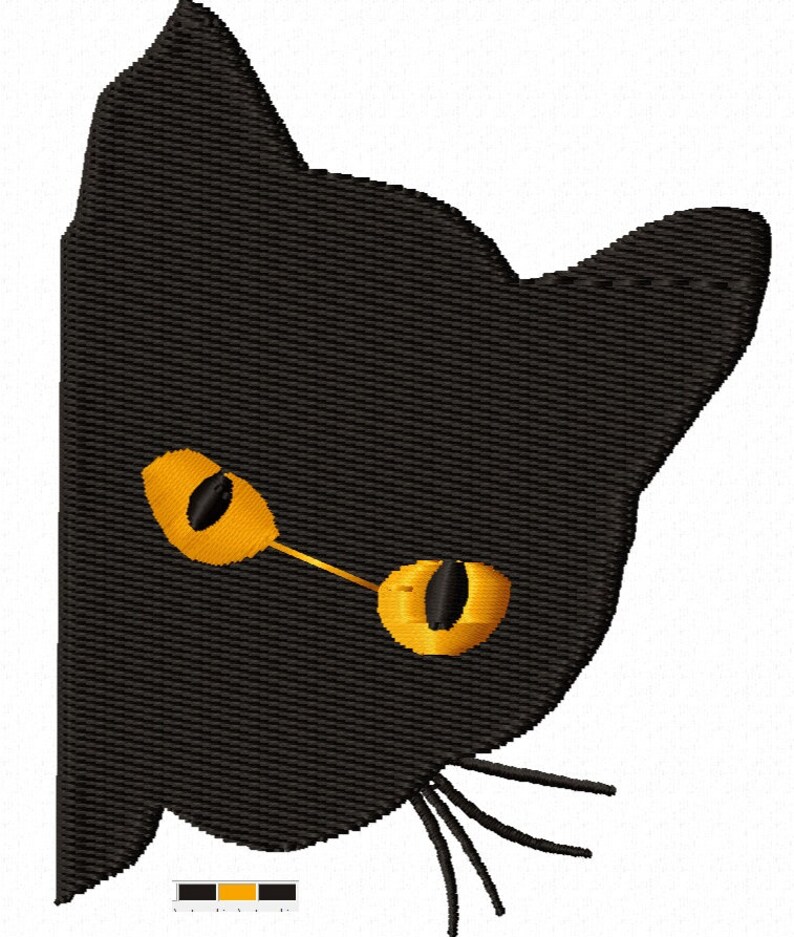 Peeking Cat Machine Embroidery Designs Tested - Etsy
