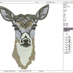 Deer / Doe - Machine Embroidery Design Instant Download - Etsy