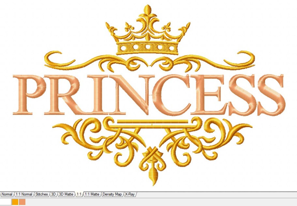 PRINCESS Crown Machine Embroidery Design Instantly Download - Etsy