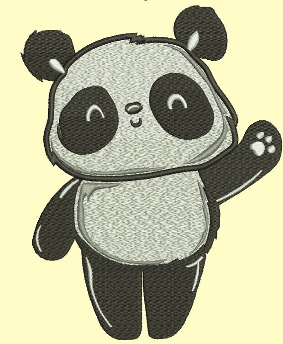 Panda Embroidery Machine Embroidery Design | Etsy
