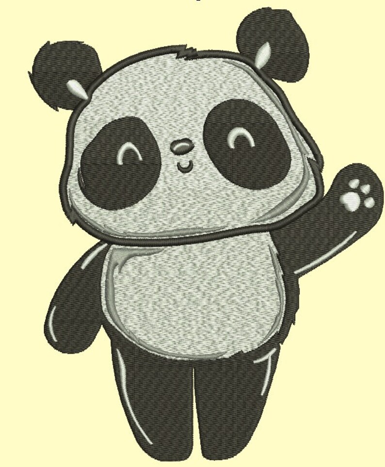 Panda Embroidery Machine Embroidery Design | Etsy