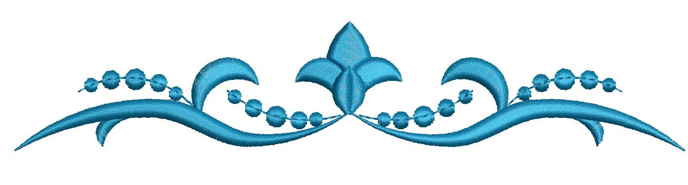 Blue Corner Swirl Designs